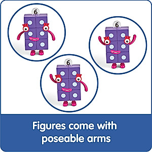 hand2mind Numberblocks Friends Six to Ten, Action Figure Set, Toy Figures, Small Figurines for Kids, Counting Blocks, Numbers for Toddlers, Math Toys, Kids Birthday Gifts, Easter Basket Stuffers