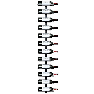 TheRackCo. Wall Series - Center Frame Metal Wall Mount Wine Bottle Rack, Black (12 Bottles) + Free Corkscrew Wine Bottle Opener