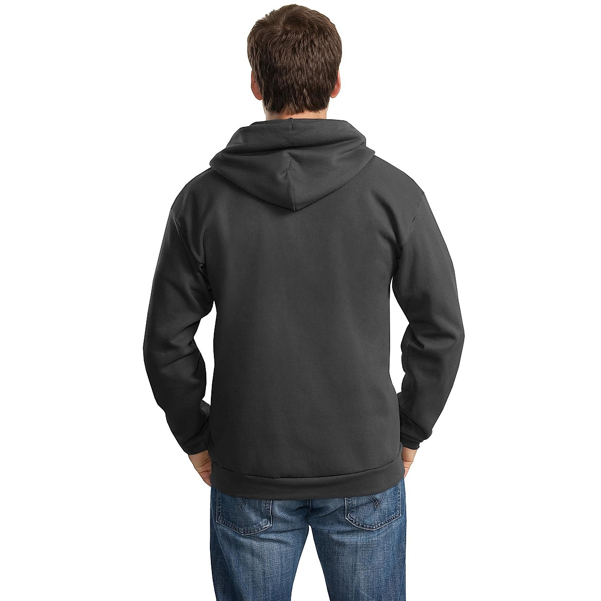 PORT AND COMPANY Tall Full Zip Hooded Sweatshirt (PC90ZHT) Charcoal, 3XLT