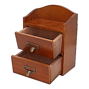 Retro French Design Desk Wooden Storage Box Desk Storage Box for Office