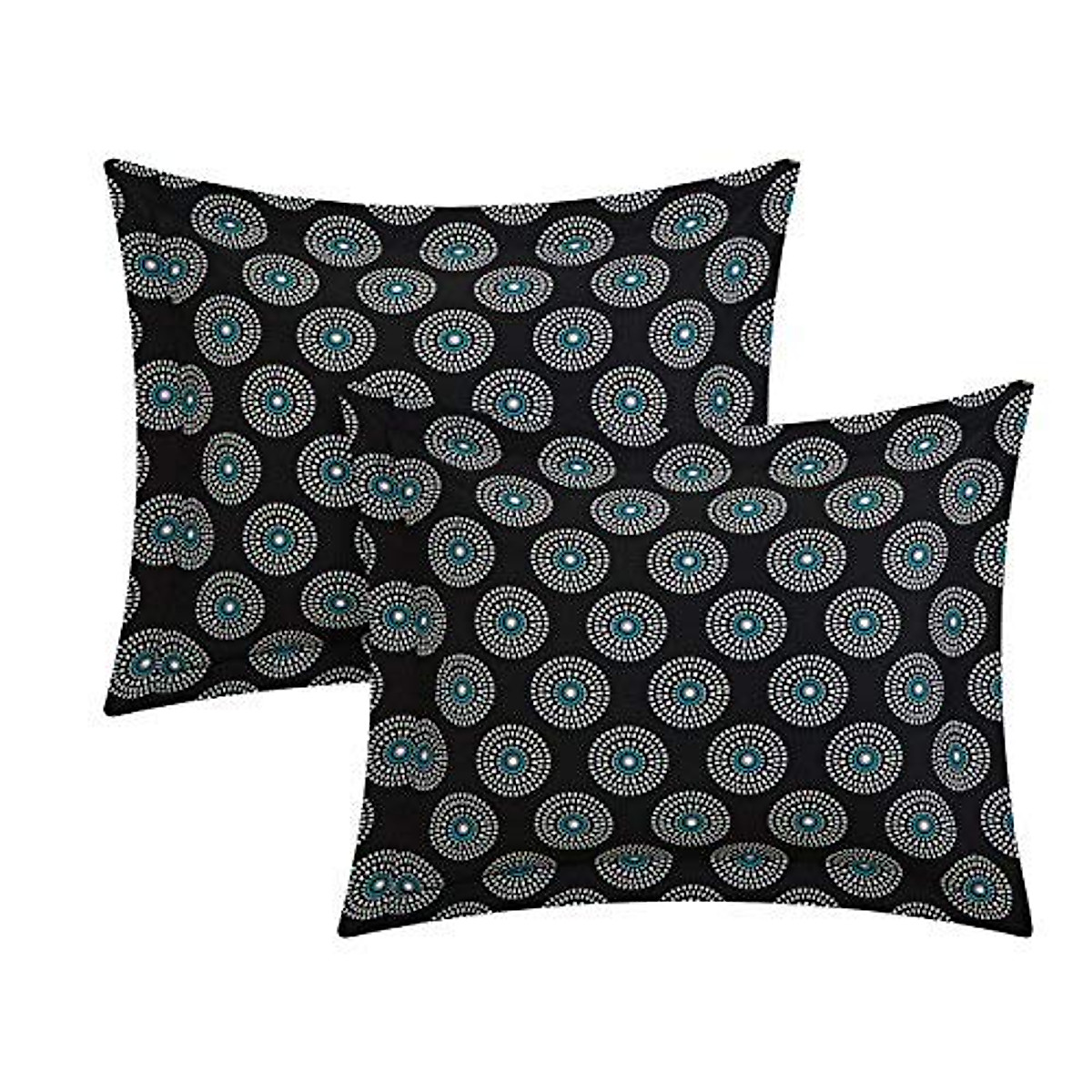 Chic Home Mornington Large Scale Contempo Bohemian Reversible Printed with Embroidered Details. King Bed in a Bag Comforter Set, Black