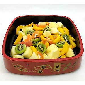 JapanBargain 4076, Sashimi Sushi Serving Tray Plate Platter Dish Japanese Plastic Lacquered Sushi Oke Hangiri, 12.75 inch