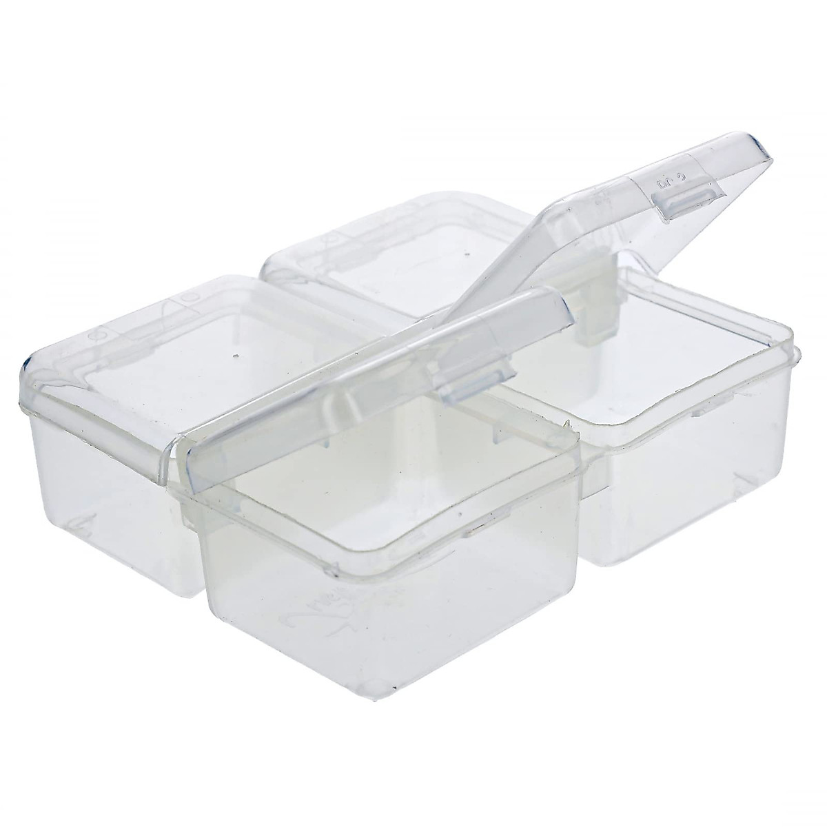 ToolTreaux Clear 4 Compartment Plastic Pop Top Storage Organizer