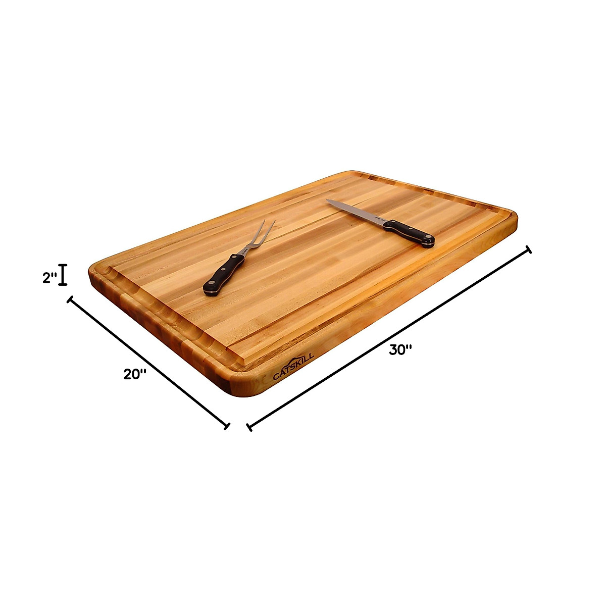 Catskill Craftsmen 30-Inch Pro Series Reversible Cutting Board with Groove