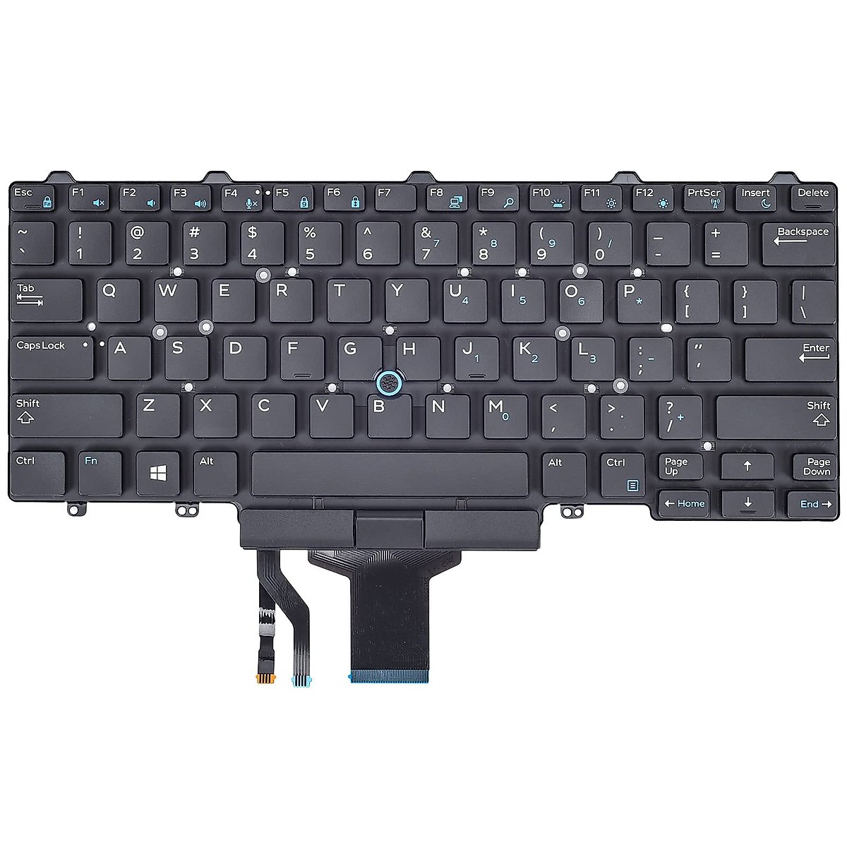 Replacement Keyboard for Dell Latitude E5450 E5470 E7450 E7470 E5480 E5490 7480 7490 5480 5488 Laptop with Pointer with Backlight US Layout