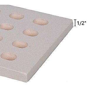 GasSaf Ceramic Brick Replacement for Barbeques Galore Grand Turbo, Grand Hall, Members Mark Grills, 4 Packs Heat Plate Flame Tamer (7 1/16" L x 4 3/4" W x 1/2" H)(12-Pack)