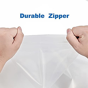 Somoga 200 PCS 1.5" x 1.5" Thick 2.4 Mil Small Clear Zip Poly Bags Mini Plastic Reclosable Zip Seal Lock Bags Necklace Ring Coin Beads Jewelry Pill Zipper Bag