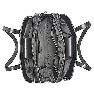 Calvin Klein Millie 2 in 1 Triple Compartment Tote, Cherub White/Black