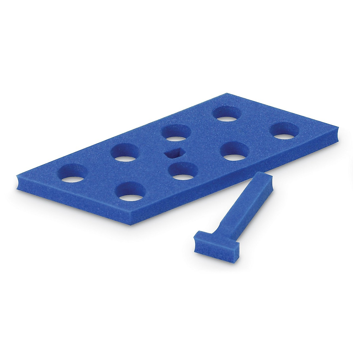 Heathrow Scientific - HEA2165B HD2165B Polypropylene Parallelogram Floating Foam Tube Rack, 8 Tubes, Blue (Pack of 5)