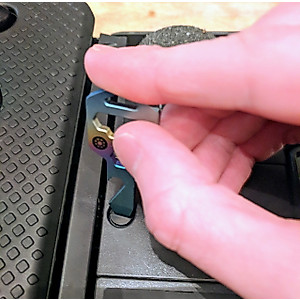 CLOSS 8 in 1 Titanium Multitool Keychain- Bottle Opener, Screwdriver and Wrench (Silver)