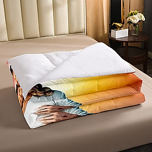 Erosebridal Jesus Comforter Set, Christian Easter Duvet Sets Full Size for Teens Adult Women Bedroom Decor, Mary Bless Down Comforter Religious Culture Quilted Duvet 3 Pieces with 2 Pillow Cases