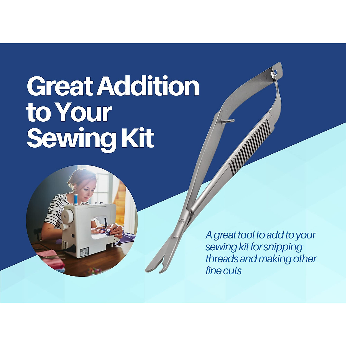 Spring Action Micro Snip Stitch Removing Castroviejo Scissors 5.5 Inches for Fine Stitch Removal, Embroidery, and Micro Surgical Sutures by Artman Instruments