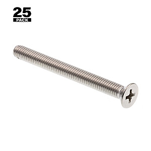 Prime-Line 9001200 Machine Screws, Flat Head, Phillips Drive, #10-32 X 2 in, Grade 18-8 (25 Pack)