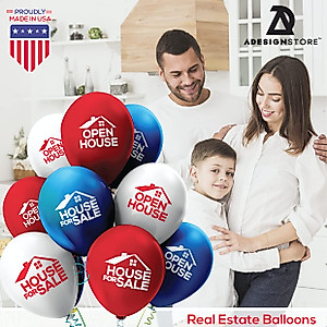 House for Sale Balloons - Open House Balloons for Real Estate - Realtor Metallic Balloons Supplies Sign - Sale by Owner - Realtor Open House - Realtor Kit - Realtor House Signs (24)