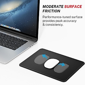 MROCO Mouse Pad [30% Larger] with Stitched Edges, 3 Pack Premium-Textured & Waterproof Mousepad Bulk with Non-Slip Rubber Base, Mouse Pads for Computers, Laptop, PC, Office & Home, 8.5 x 11 in, Black