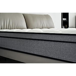 Container Furniture Direct Hybrid 12 Inch Queen Mattress in a Box, Pillow Top Bed Cushion with Gel Infused Memory Foam, Breathable and Hypoallergenic, Medium Firm for Lumbar Support