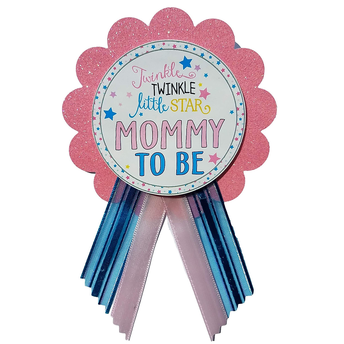 Mommy & Daddy to Be Pin Twinkle Little Star Baby Shower Pins for Parents to wear, Pink & Blue, It's a Girl Sprinkle