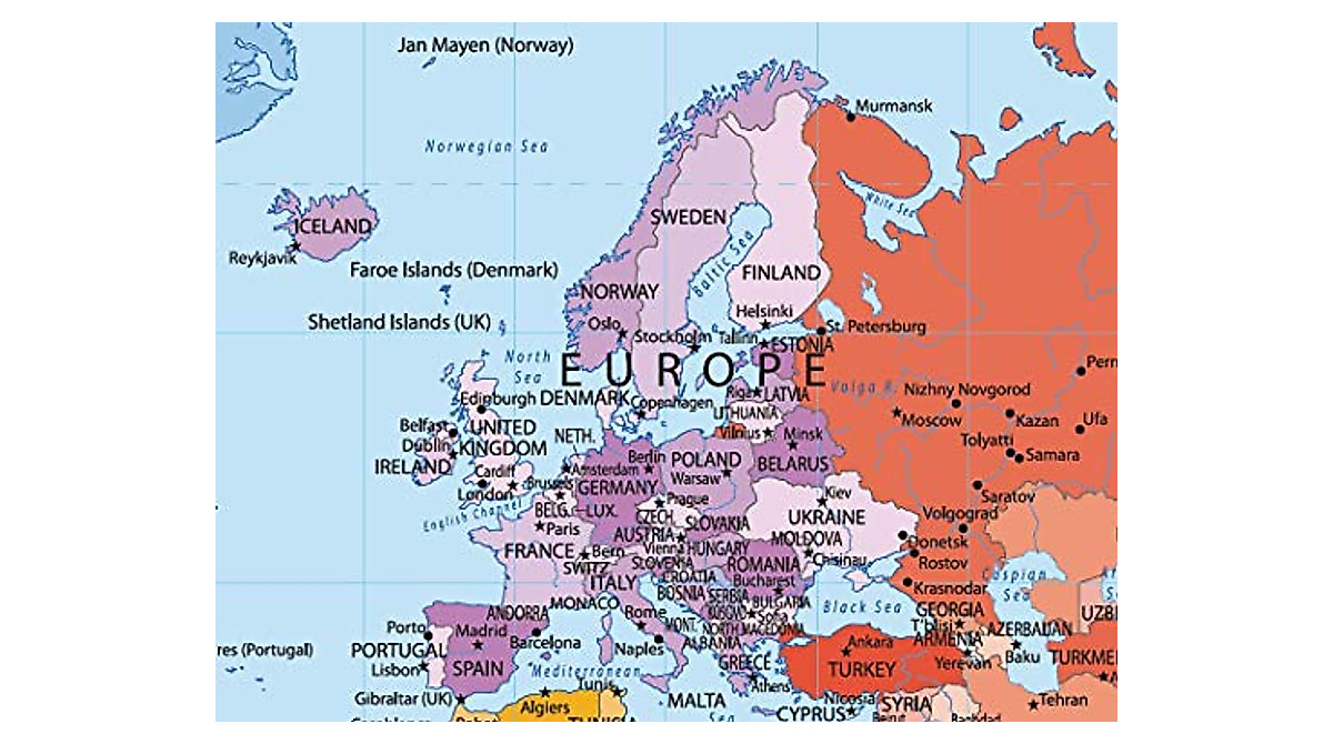 Durable Little Wigwam World Map Poster - 24 x 17 Inch