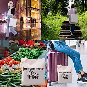 VAMSII Funny Knitting Bag Small Yarn Bag Just One More Row Crochet Knit Lover Travel Organizer (Tote)