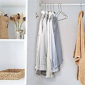 n/a Hangers Stainless Steel 40 cm 20Pcs Hangers for Clothes Standard Notched Hanger Space Saving