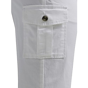 Lee Women's Flex-to-Go Mid-Rise 17" Cargo Skimmer Capri Pant, White, 16 Reg