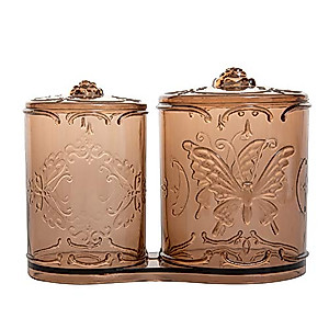 Cotton Swab Holder Clear Acrylic Cotton Balls Container Large Capacity Bathroom with Lid Containers for Makeup Sponges, Bath Salts, Cotton Rounds (Transparent)