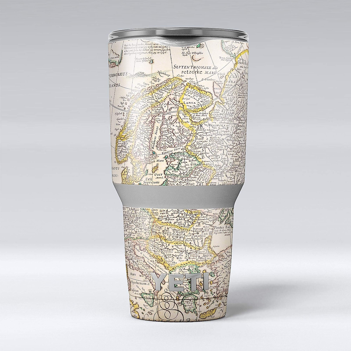 Design Skinz The European Map of Royalty - Skin Decal Vinyl Wrap Kit Compatible with The Yeti Rambler Cooler Tumbler Cups