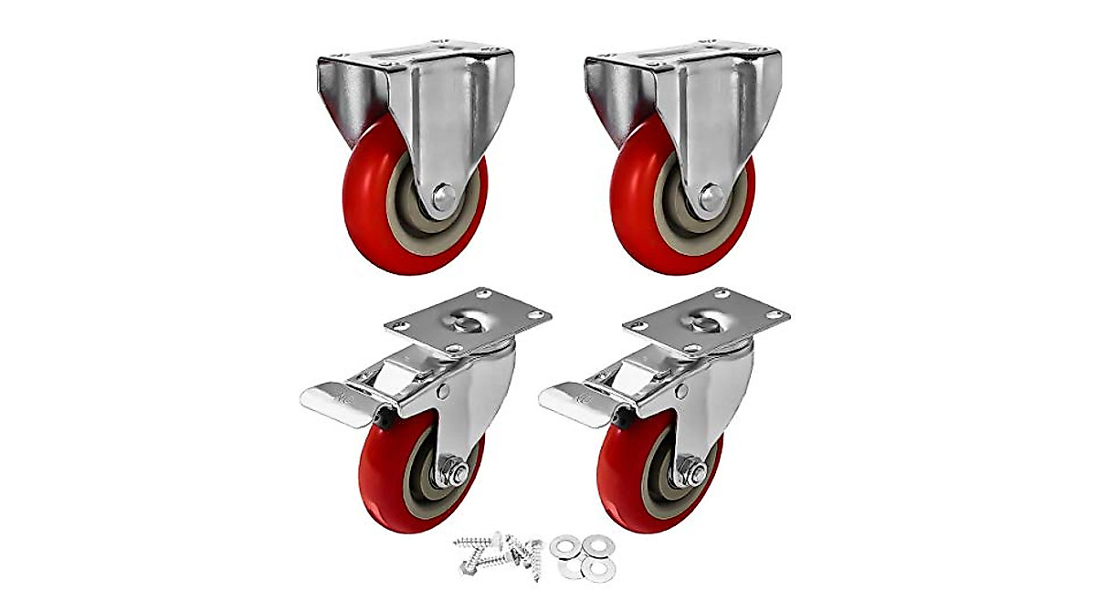 4" Caster Wheels 4 Pack - Durable & Easy to Use