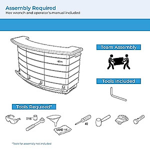 Suncast Backyard Oasis Entertainment Pull-Out Drawers and Shelving Space, Water-Resistant Outdoor Food and Bar Unit, Gray