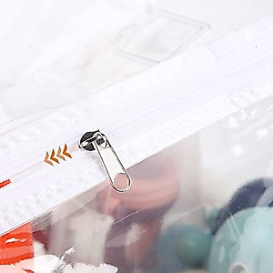 GXaryFulin Clear Storage Bags, Vinyl Storage Bags for Sweaters, Clothes, Blankets 12.6x10.23x5 Inch Set of 5