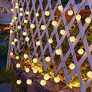 ShuoMei 24Pcs Solar Chinese Lantern String Lights, Chinese New Year Decorations 2023, Decorative Hanging LED Light, Christmas Lights Outdoor for Patio, Garden, Yard, Christmas Decoration (Warm White)