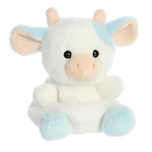 Aurora® Adorable Palm Pals™ Skyla Blueberry Cow™ Stuffed Animal - Pocket-Sized Play - Collectable Fun - Blue 5 Inches
