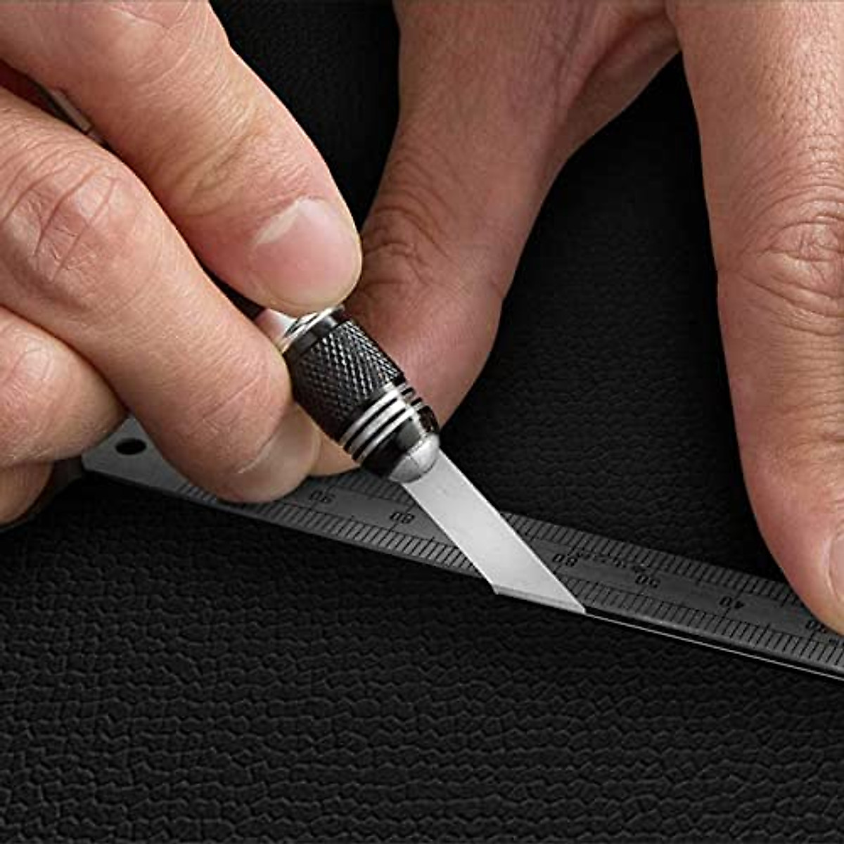 HAUTMEC 14 in 1 Hobby Knife Craft Knife Set SK5 for DIY Art Work Cutting - 1 Handles and 13 Spare Blades with Storage Case for Craft, Hobby, Carving, Art Modeling and Scrapbooking HT0109-HK