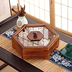 MISS Z Wood Candy Biscuit Storage Box with Lid Home Food Storage Container Boxes Nuts Snacks Fruit Organizer Case Food Jars Set