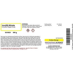 ALDON Innovating Science Reagent Grade Iron (III) Nitrate 9-Hydrate, 500g - The Curated Chemical Collection