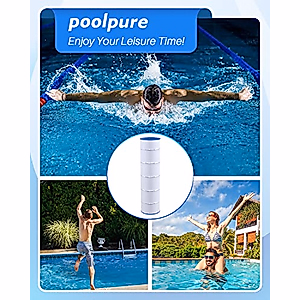 POOLPURE C-7468 Filter Replaces Jandy CL 460, CV460, PJAN115, Unicel C-7468, Filbur FC-0810, Excel Filters XLS-705, FC-6410, Aladdin 21501, Baleen AK-60432, 4X115 sq.ft Filter Cartridge 4 Pack