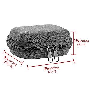 Linkidea Headphones Carrying Case Compatible with Anker Soundcore Liberty Air 2 Wireless Earbuds Case, Protective Hard Shell Travel Bag with Cable (Black-Gray)