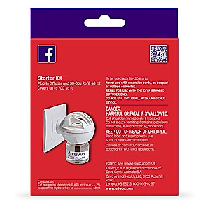 FELIWAY MultiCat Calming Pheromone Diffuser for house-cats, 30 Day Starter Kit (48 mL)