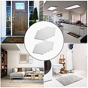 Home Techpro Rug Pads Grippers, 8 PCS Non Slip Washable Grippers, “Vacuum TECH” - New Materials to Anti Curling Rug Pad : Keep Your Rug in Place & Make Corner Flat and Easily Peel Off