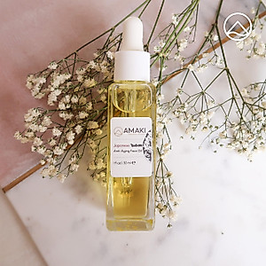 Japanese Tsubaki Oil - Best Face Moisturizer. Face Oil for Gua Sha, Anti Aging, Hydrating and more! Facial Moisturizer for Women by Amaki (30ml)