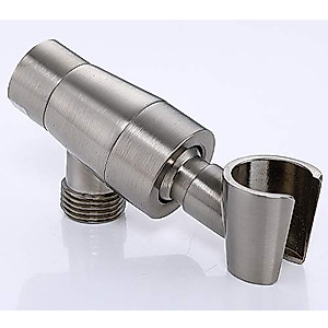 100% Metal Hand Held Shower Head with Hose | Detachable Shower Heads with Handheld Spray | Adjustable Bracket Holder | Extra Long 75" Inch Stainless-Steel Hose | Brushed Nickel