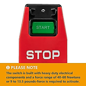 POWERTEC 71651 110/220V Paddle Switch with Screws for Gang Box Installation, fits Table Saw, Router Table, Drill Press, Bench Saw, Band Saw