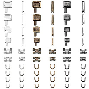 Metal Zipper Head Slider, 4 Sizes Zipper Bottom Sliders Retainer Insertion Pin in 3 Colors, Zipper Stopper Repair Tool Kit for Coats Jacket DIY Sewing Replacement, Size of 3/5/8/10 (60 Pieces)