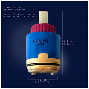 Belanger FC9AC010 Ceramic Plastic Faucet Cartridge - Replacement Cartridge with Single Lever Cartridge - Pressure Balance Cartridge Replacement Low Torque Structure Type - JH04BD Hain-Yo, 40mm