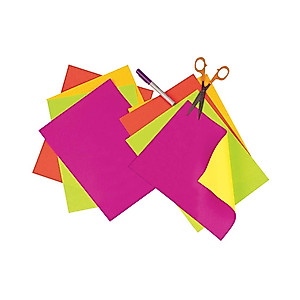 UCreate Neon Art Paper, 5 Assorted Colors, 9" x 12", 20 Sheets