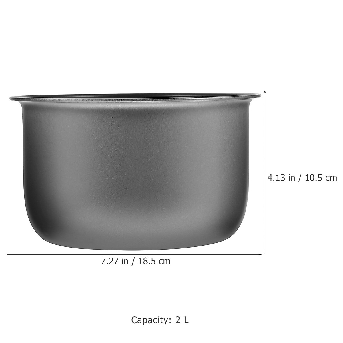 Rice Cooker Inner Pot 2L Rice Cooker Replace Liner Aluminum Alloy Rice Cooking Container Nonstick Cooking Pot Inner for Kitchen