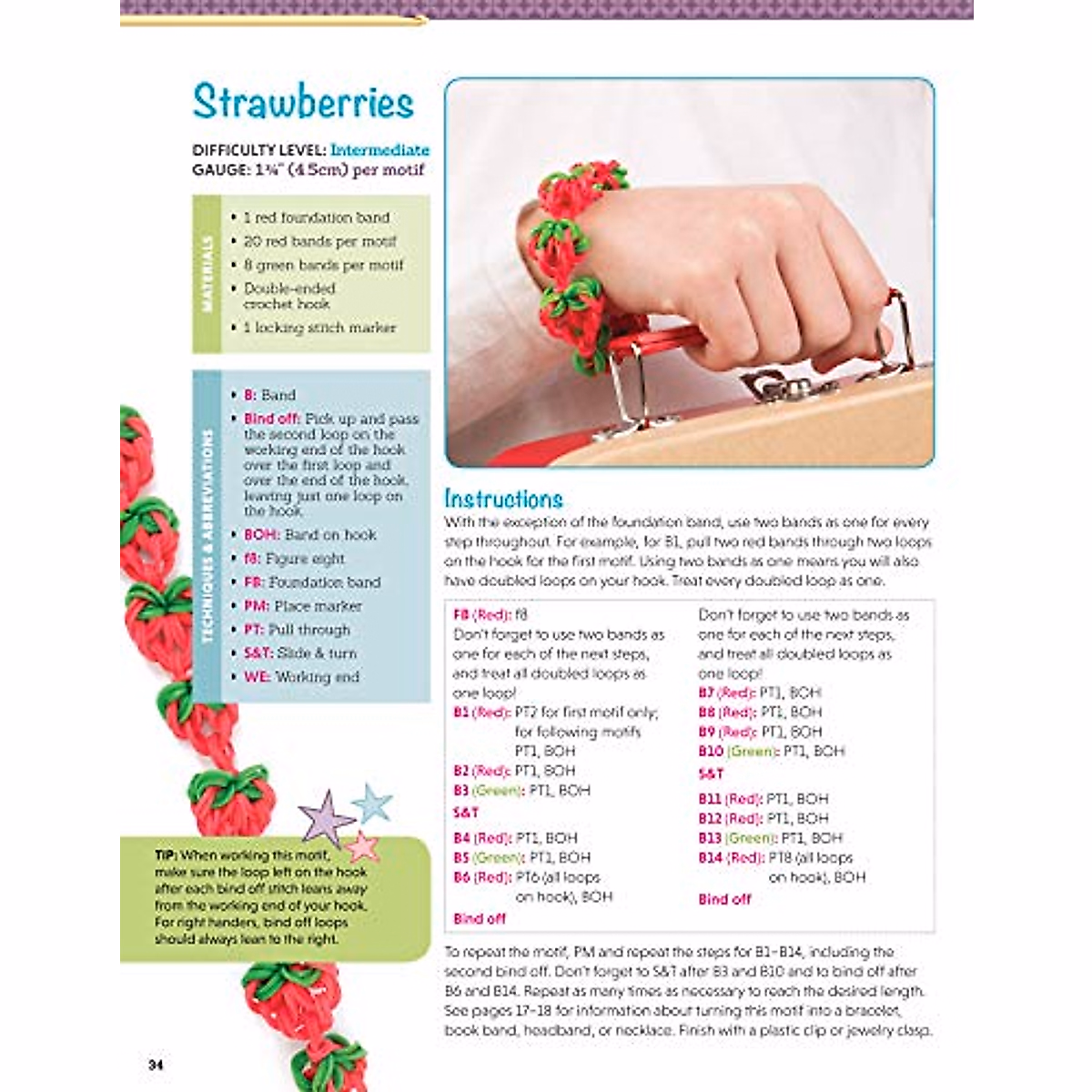 Hooked on Rubber Band Jewelry: 12 Off-the-Loom Designs for Bracelets, Necklaces, and Other Accessories (Design Originals) Easy Step-by-Step Instructions, Photos, & Diagrams, with No Loom Required