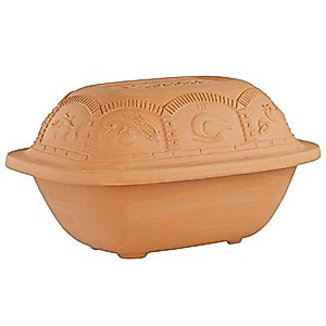 Eurita Clay Roaster, Non-Stick Dutch Oven, Healthy Clay Pot Cooking, With Free Recipe Guide, 1.5 Quarts