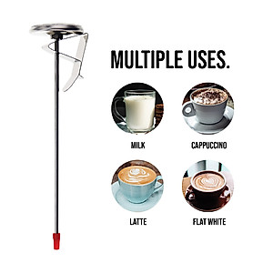 Milk Thermometer For Steaming Milk - Ideal Milk and Coffee Temperature Thermometer With 175 mm Stainless Steel Probe and Clip Barista Coffee Espresso