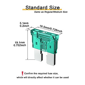 Riseuvo 20pcs 30A Standard Car Fuses - 30 AMP Automotive Fuses(ATO/APR/ATS), 32V (12/24V) Blade Fuse for RV/Truck/SUV
